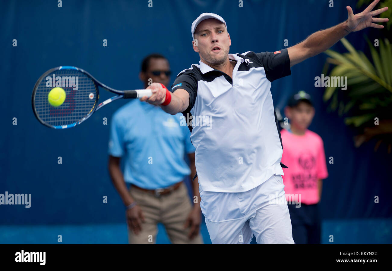 DELRAY BEACH, FL- FEBRUARY 21: Steve Darcis Day 5 at the 2017 Delray ...