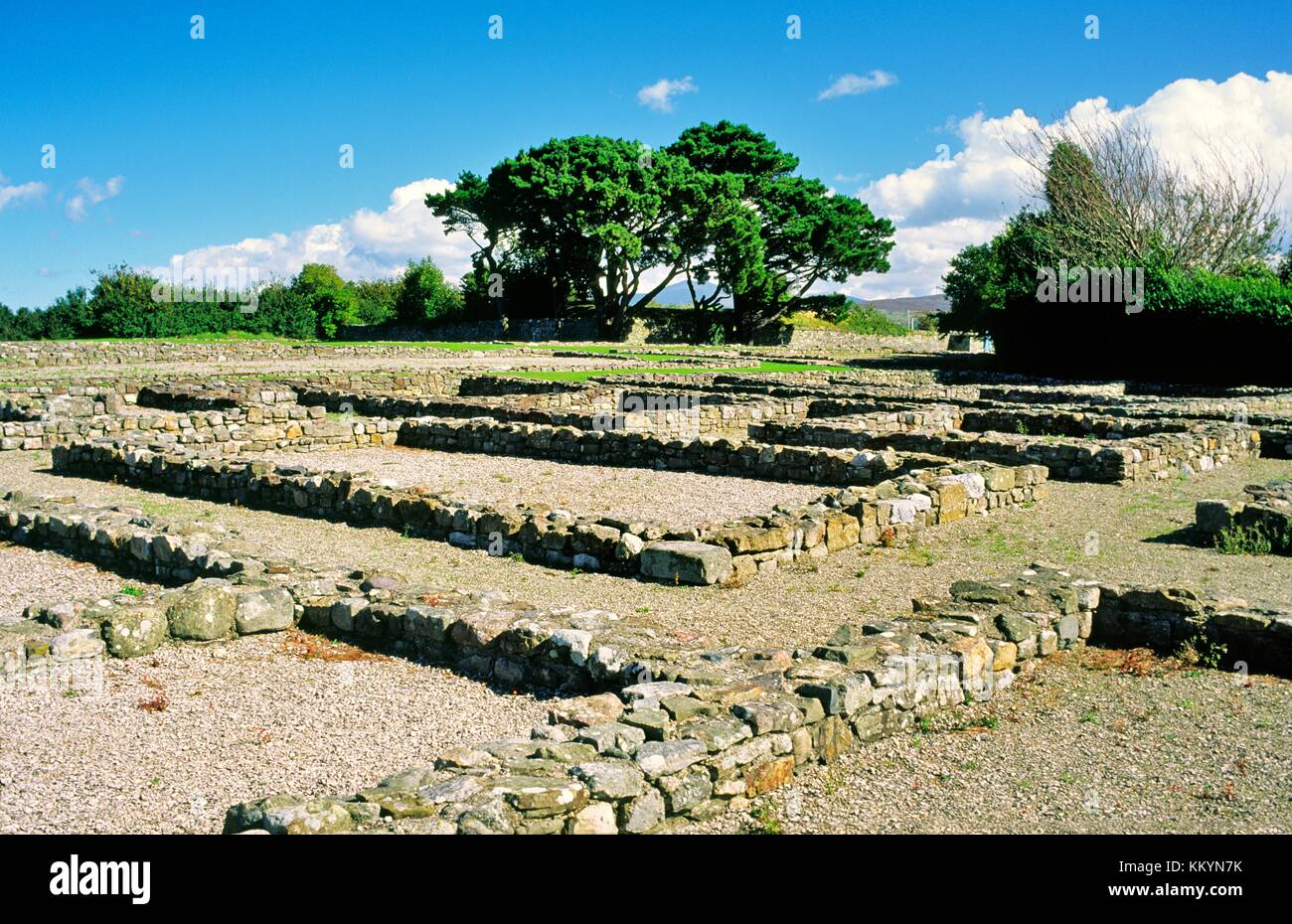 Ruins of the Roman army auxiliary fort of Segontium at Caernarfon ...