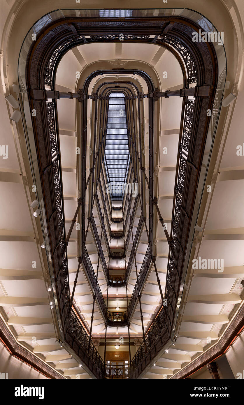 Interior of the historic Milwaukee City Hall on Wells Street in ...