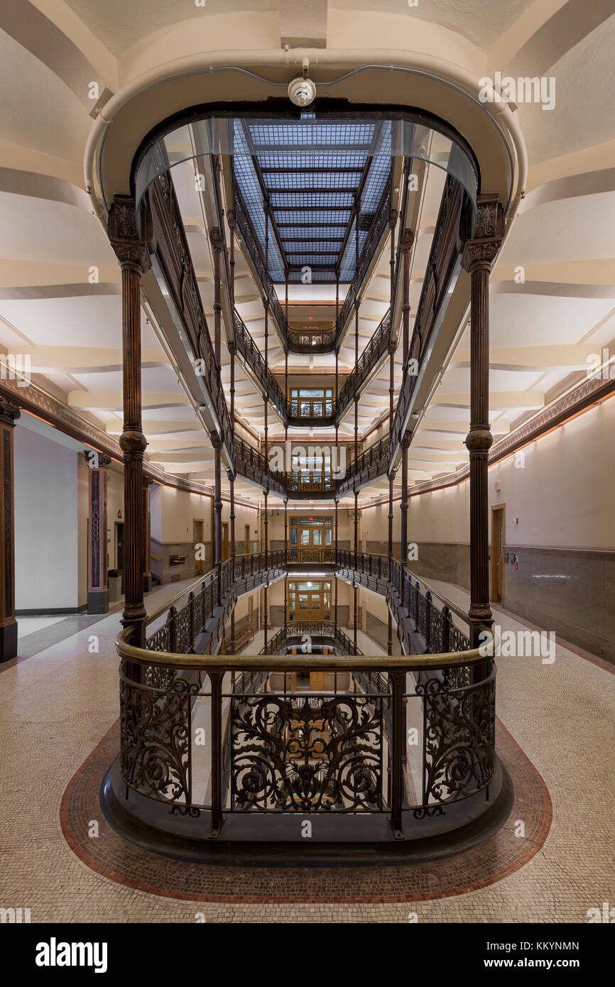 Interior of the historic Milwaukee City Hall on Wells Street in ...