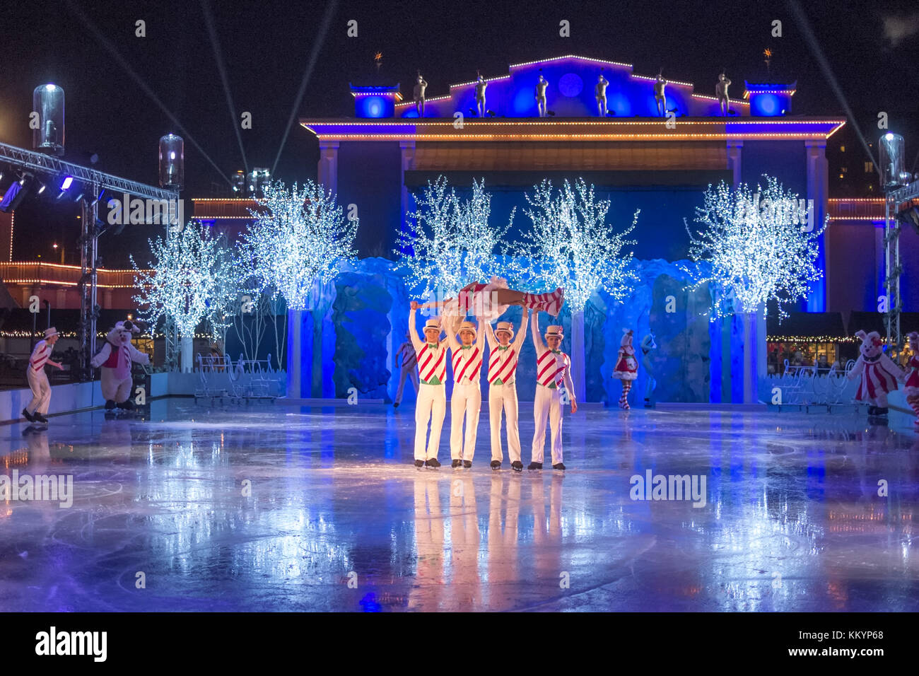 Traditional Christmas show on ice at Liseberg in Gothenburg. The ...