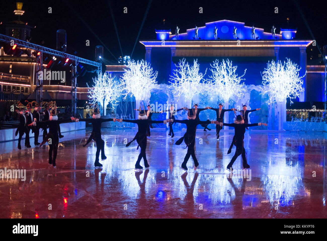 Traditional Christmas show on ice at Liseberg in Gothenburg. The ...