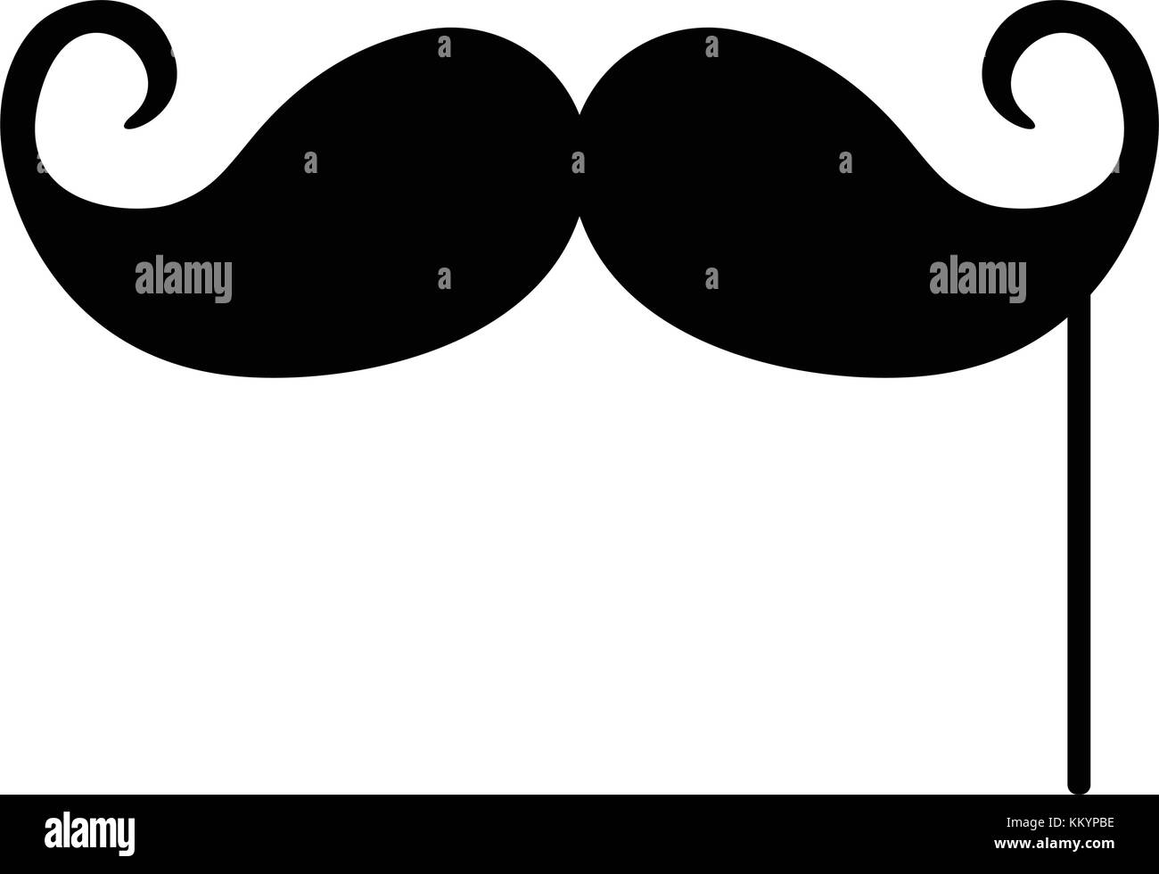 Curled moustache illustration hi-res stock photography and images - Alamy