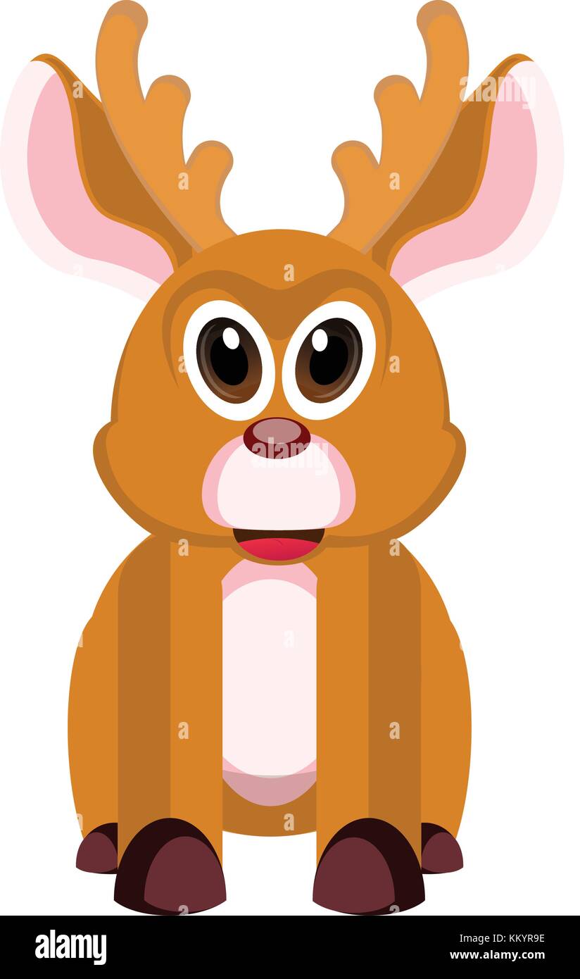 Children with reindeer character Stock Vector Images - Alamy