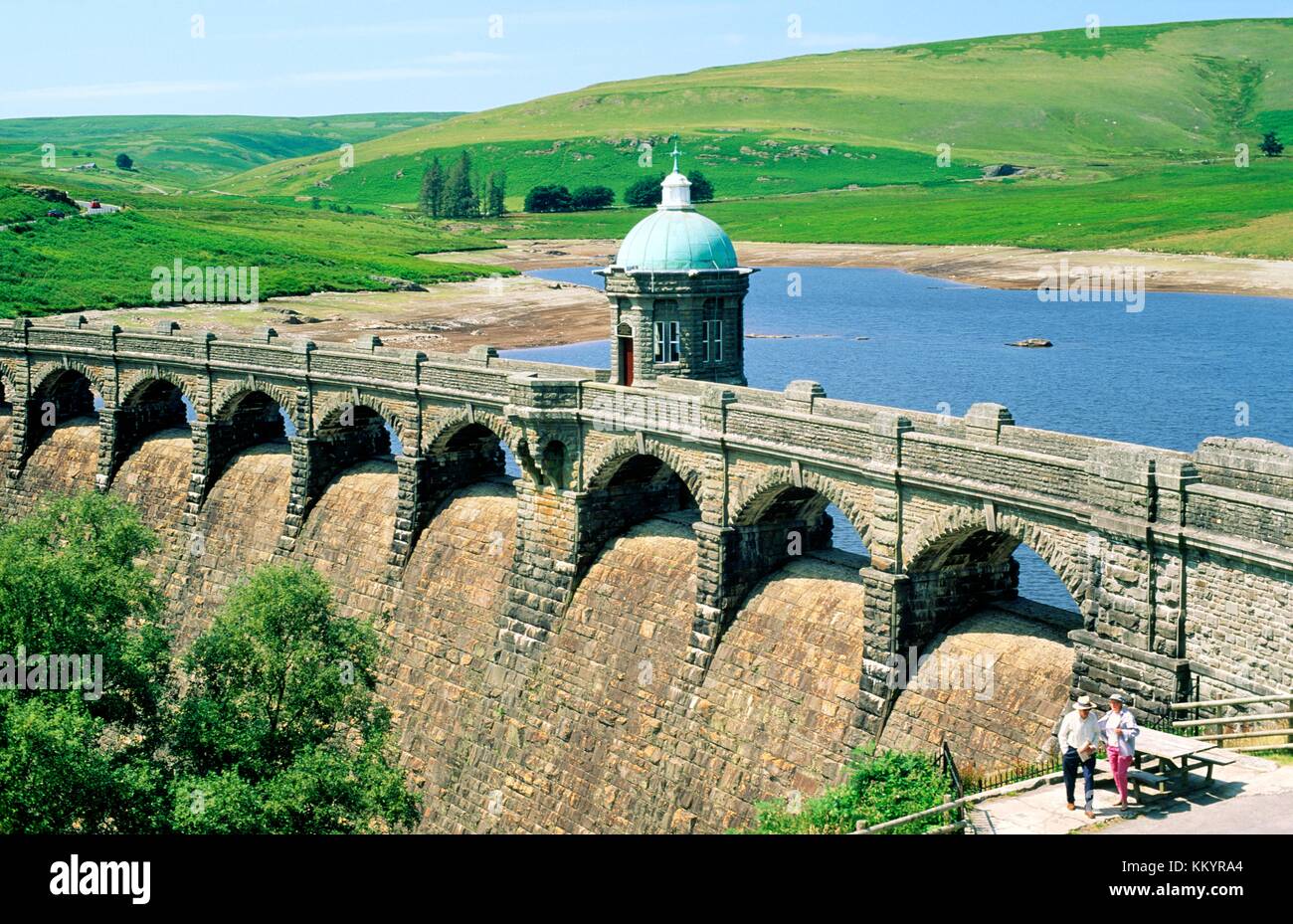 Craig Goch Reservoir dam, northernmost part of the late 19 C. Elan ...