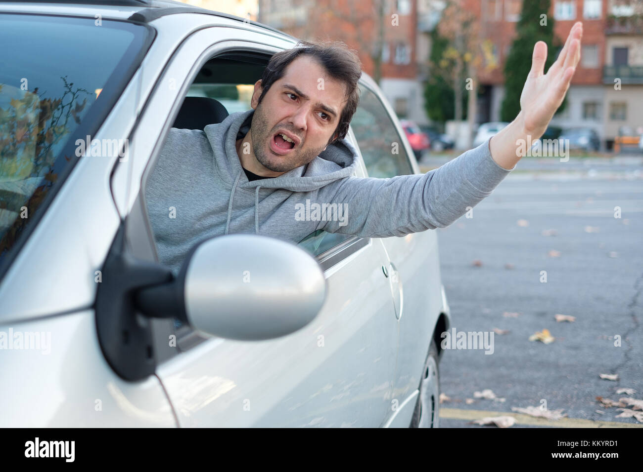 Angry in car hi-res stock photography and images - Alamy