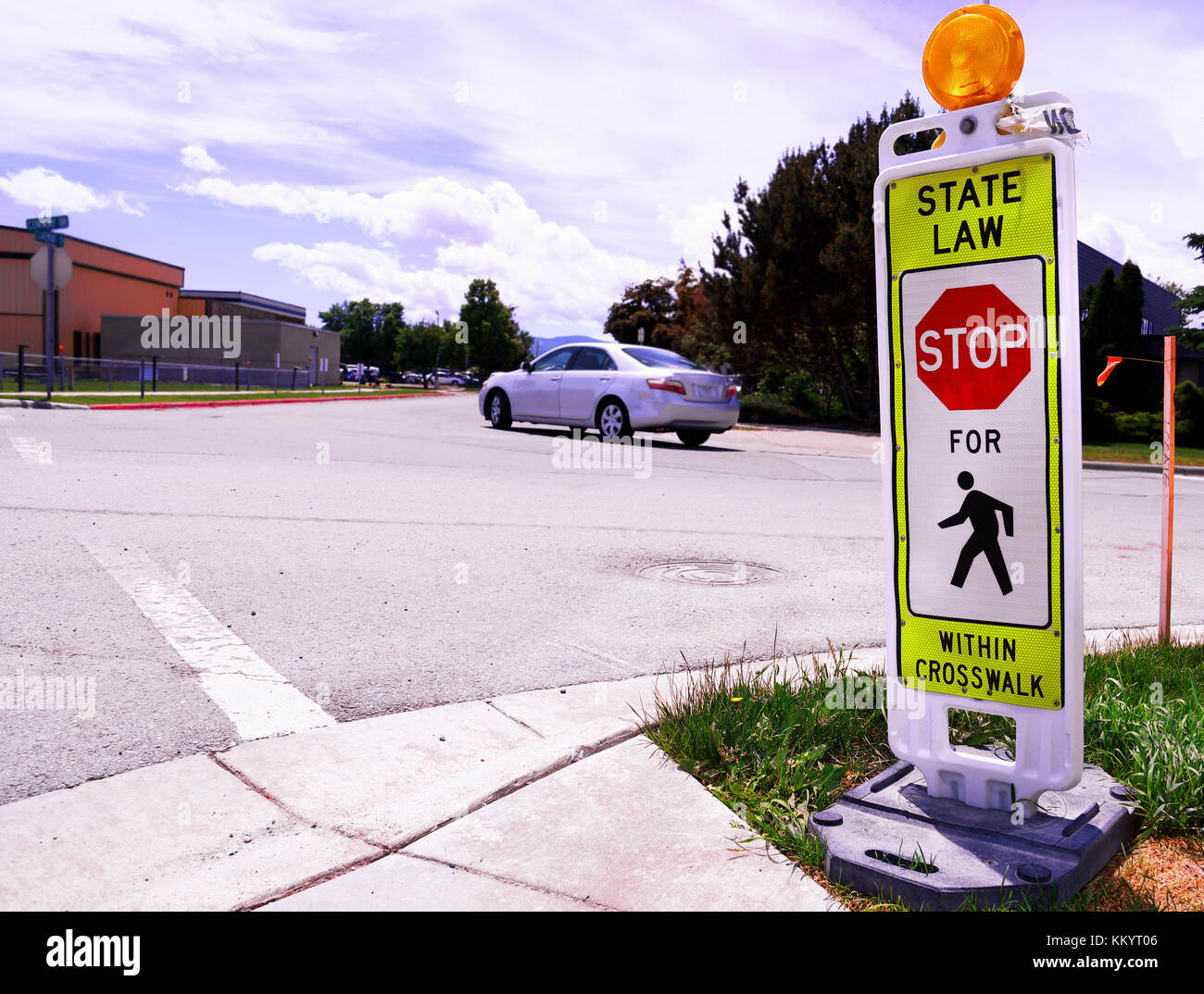 Intersection stop sign crosswalk hi-res stock photography and images ...