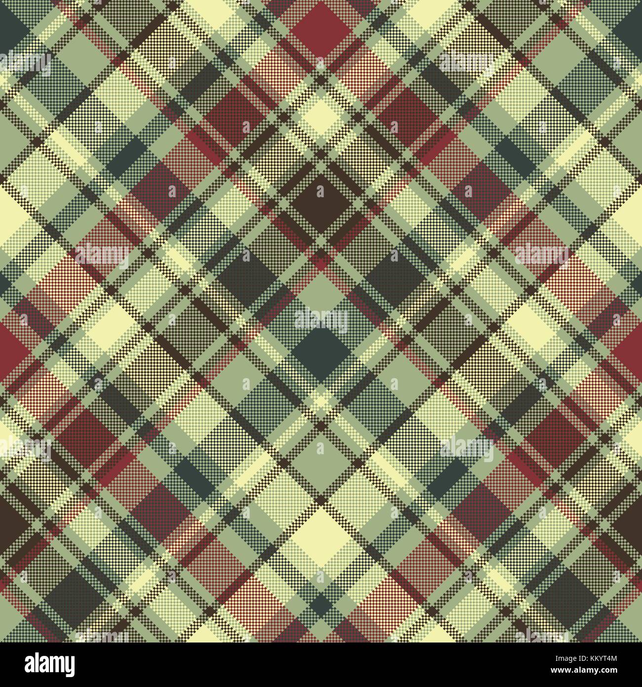 Green tartan check plaid seamless pattern. Vector illustration Stock ...
