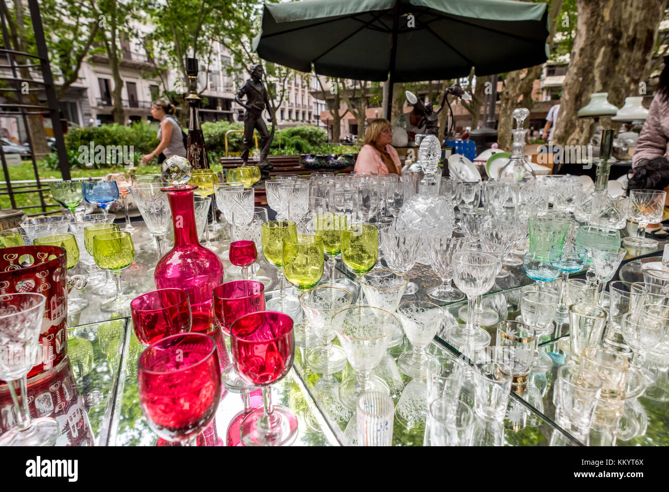 Flea-market stalls in Montevideo, Uruguay Stock Photo - Alamy