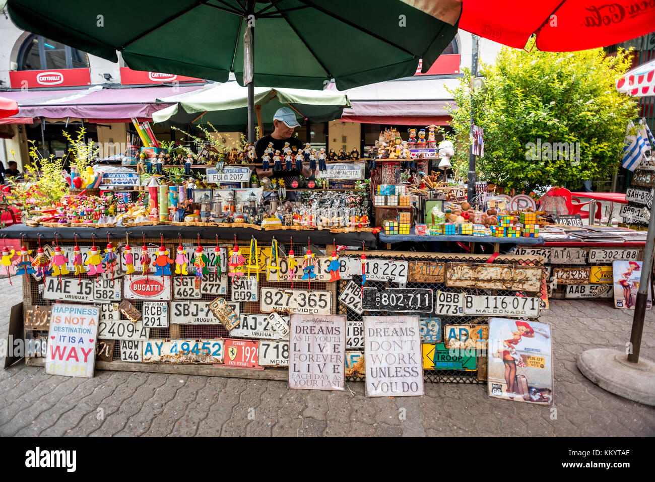 Open-air market stall in Montevideo, Uruguay Stock Photo - Alamy