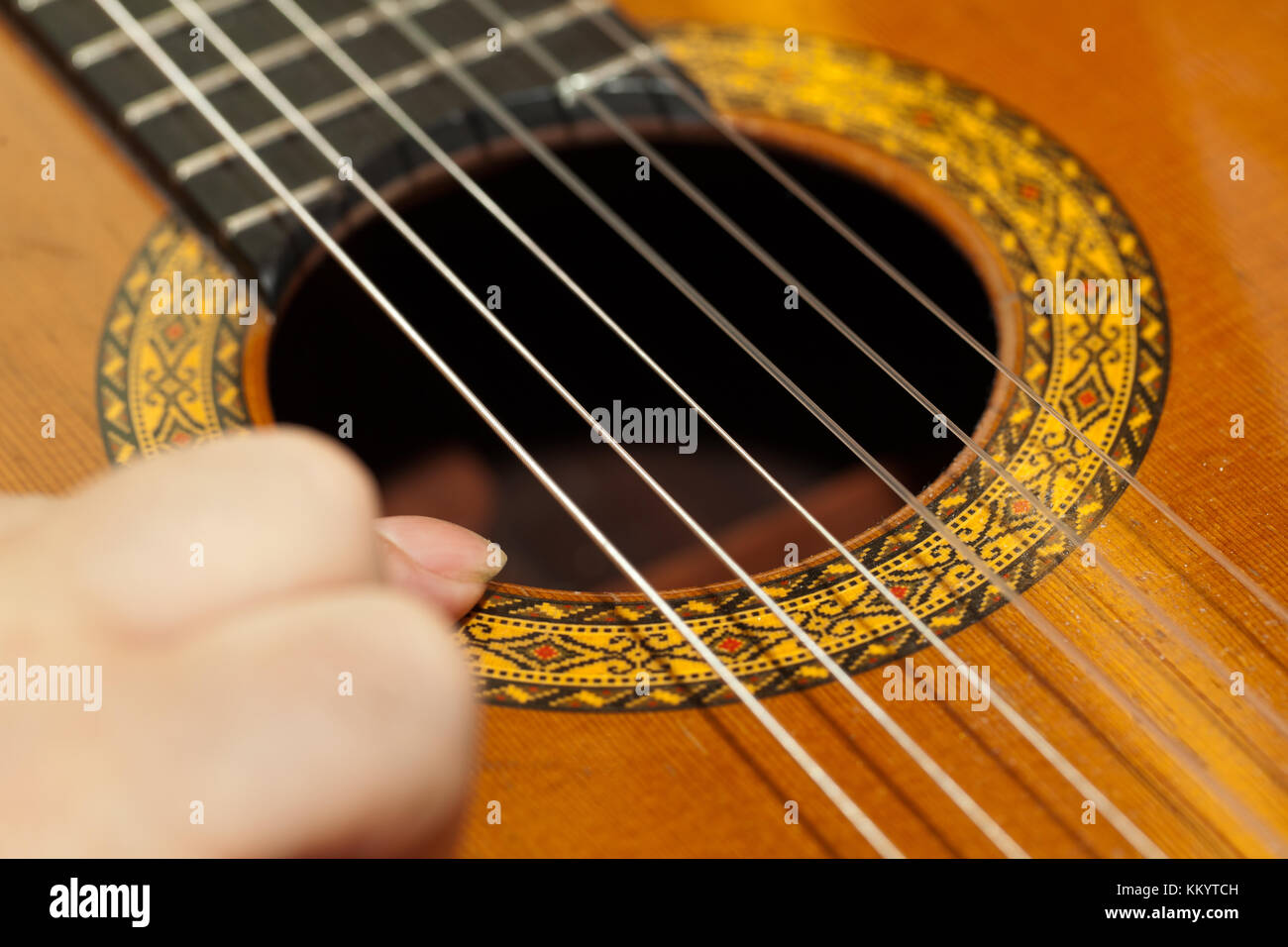 close up of acoustic guitar Stock Photo - Alamy