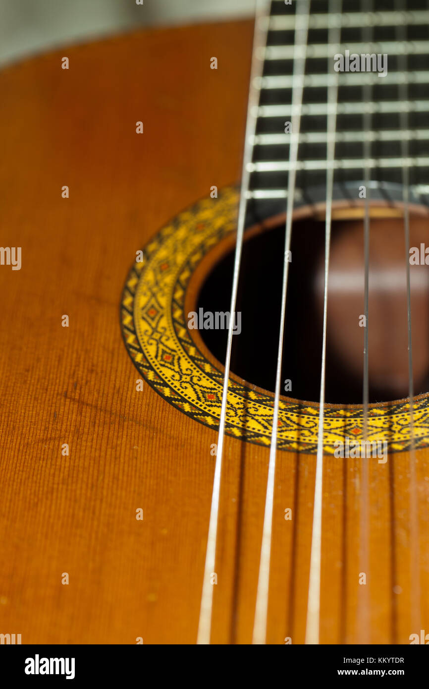close up of acoustic guitar Stock Photo - Alamy