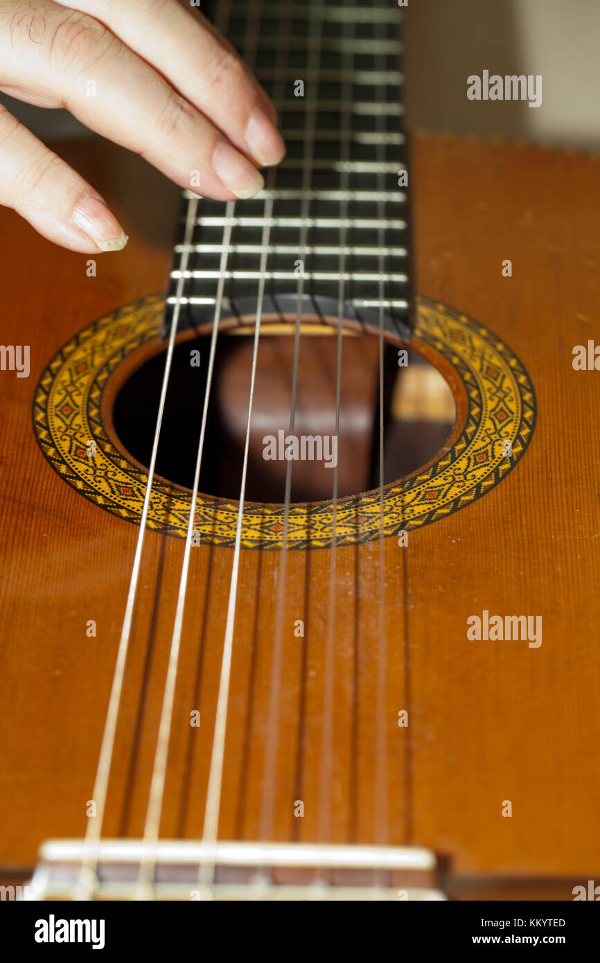 close up of acoustic guitar Stock Photo - Alamy