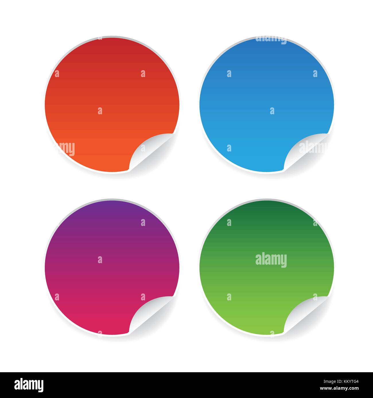 Empty round sticker label set Stock Vector Image & Art - Alamy