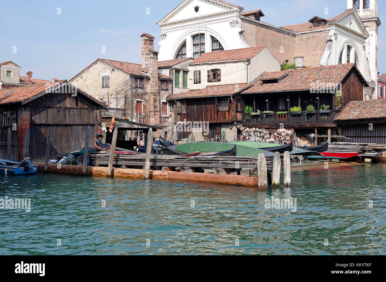 The famous boatyard, Squero, of S Trovaso, Venice, Italy, where ...