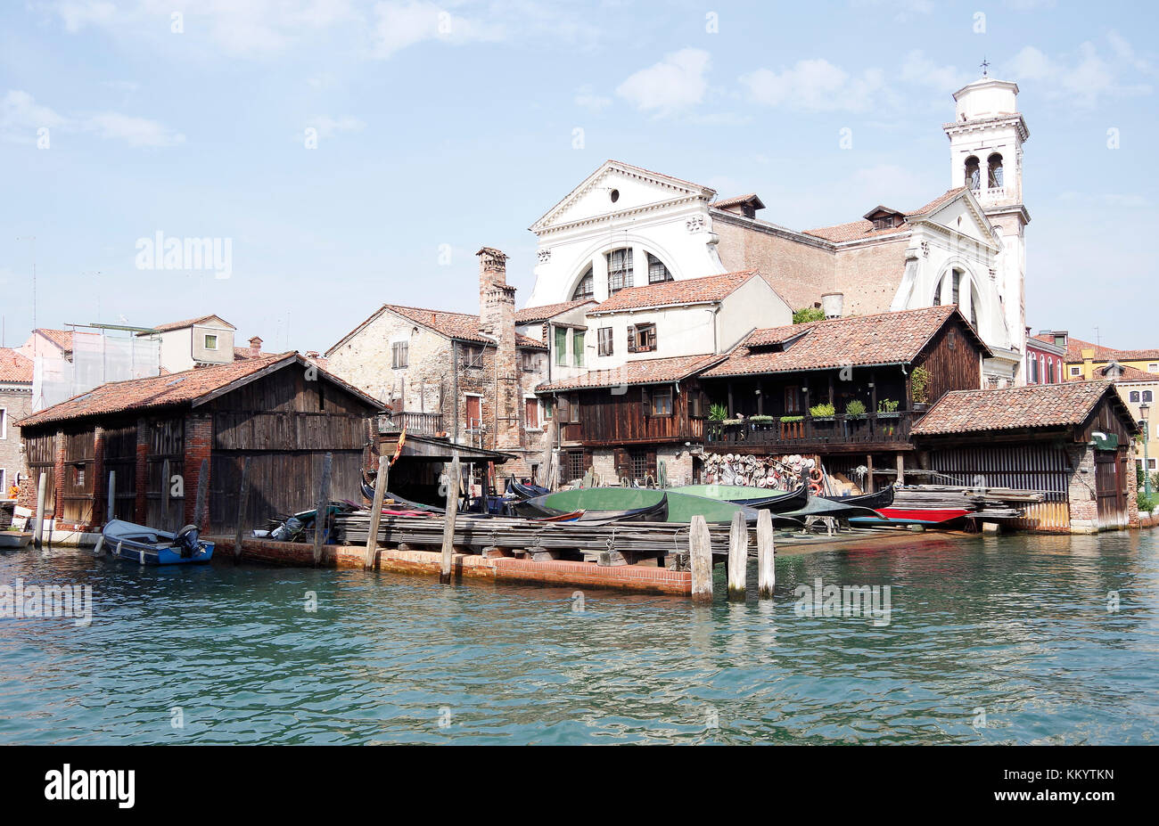 The famous boatyard, Squero, of S Trovaso, Venice, Italy, where ...