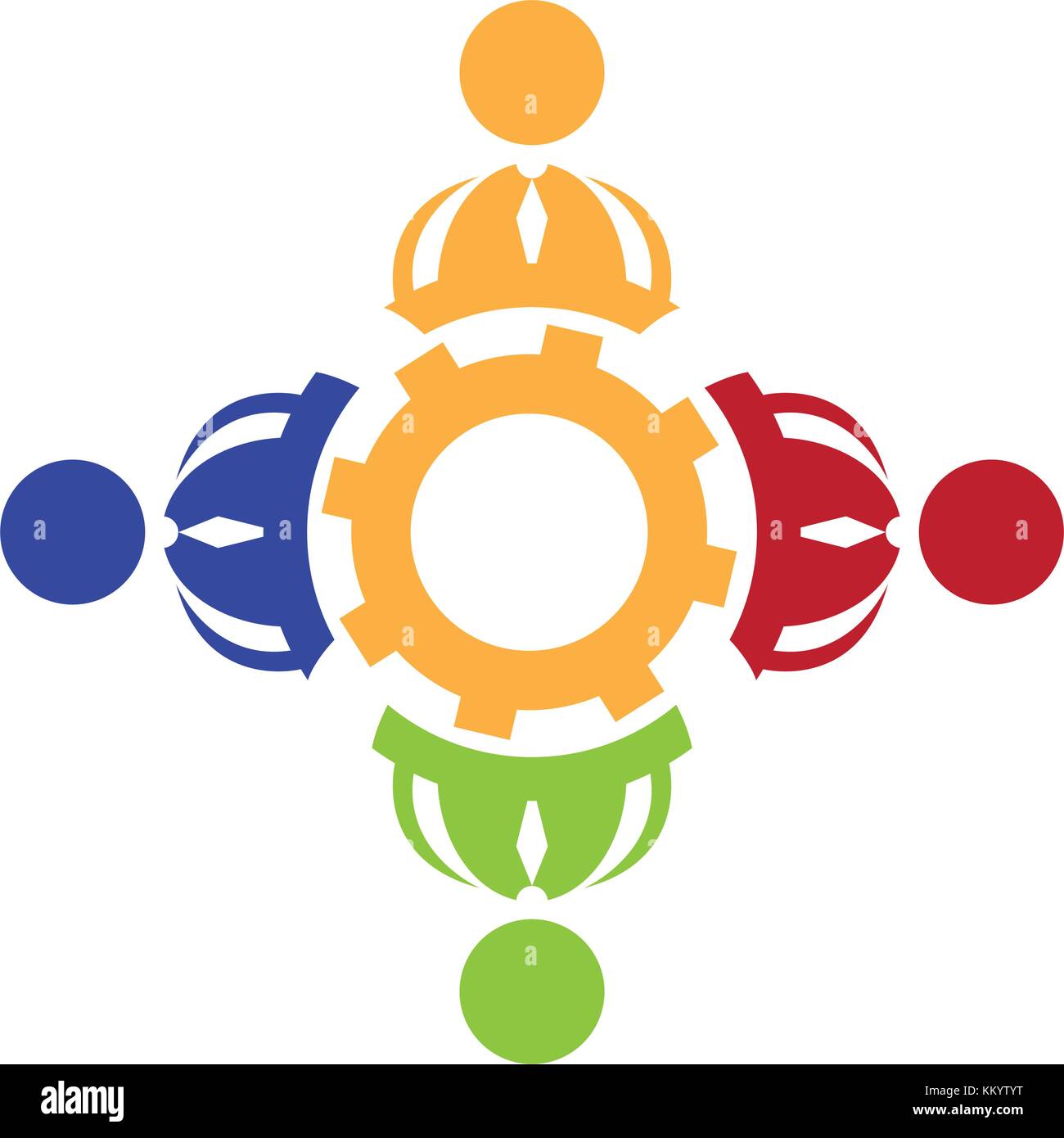 Abstract teamwork icon Stock Vector Image & Art - Alamy