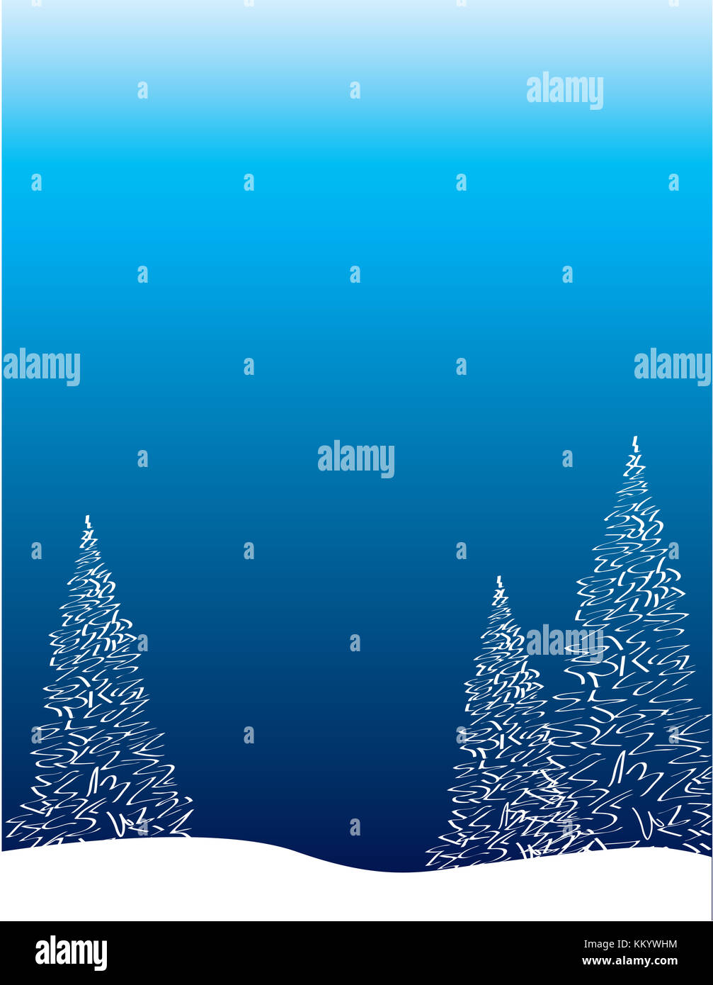 Winter Treescape with snow background for poster, flyer or invitation ...