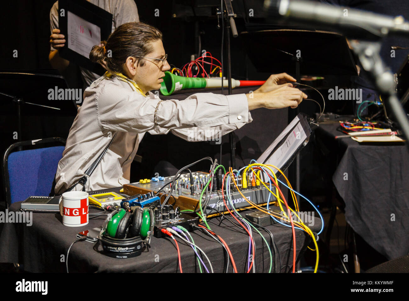 Barrie James Sutcliffe rehearsing with GGR Betong at the Huddersfield ...