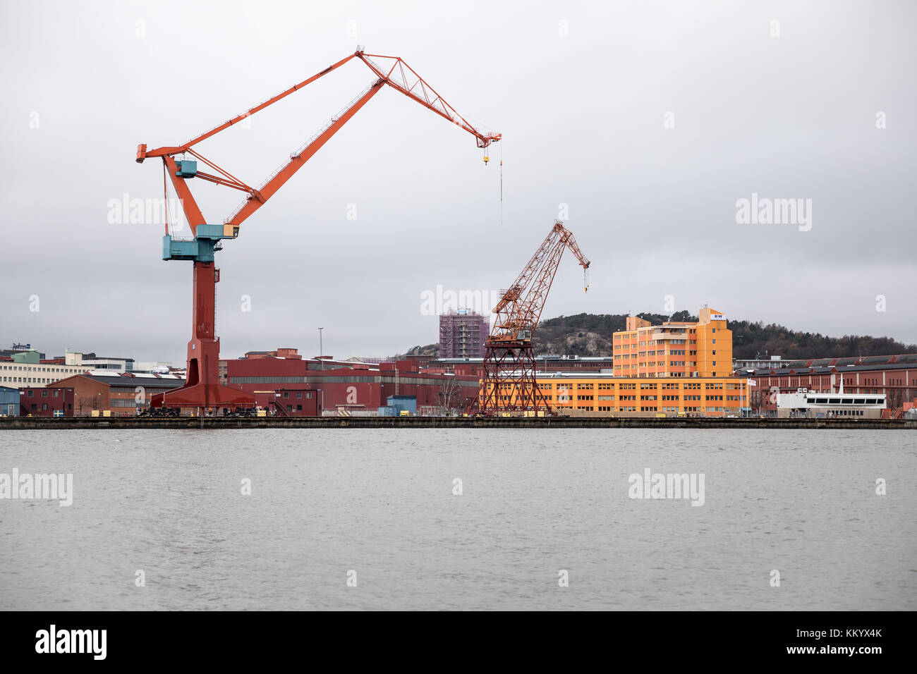 View of loading docks with crane hi-res stock photography and images ...