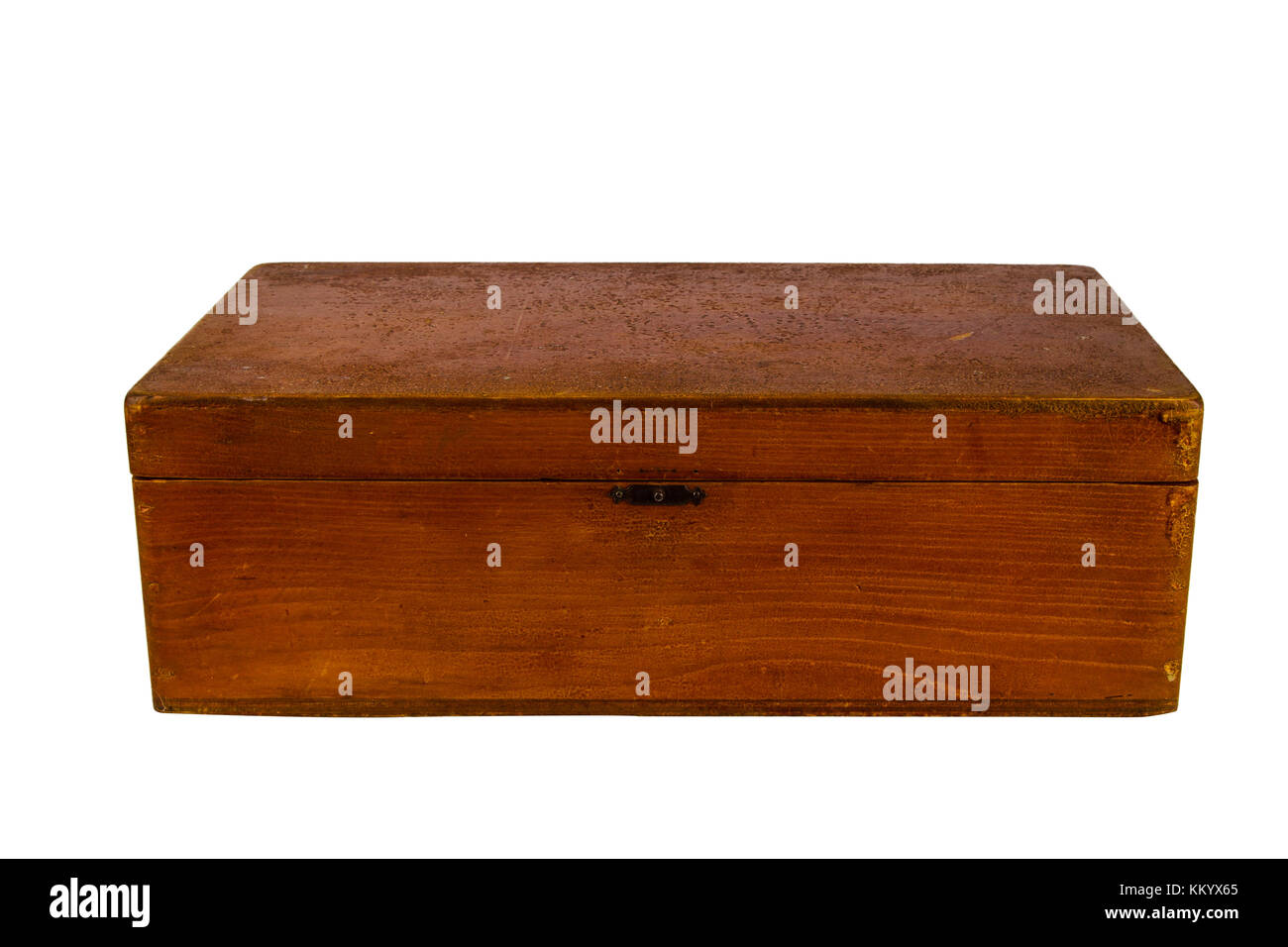 Old wood box isolated on white background Stock Photo - Alamy