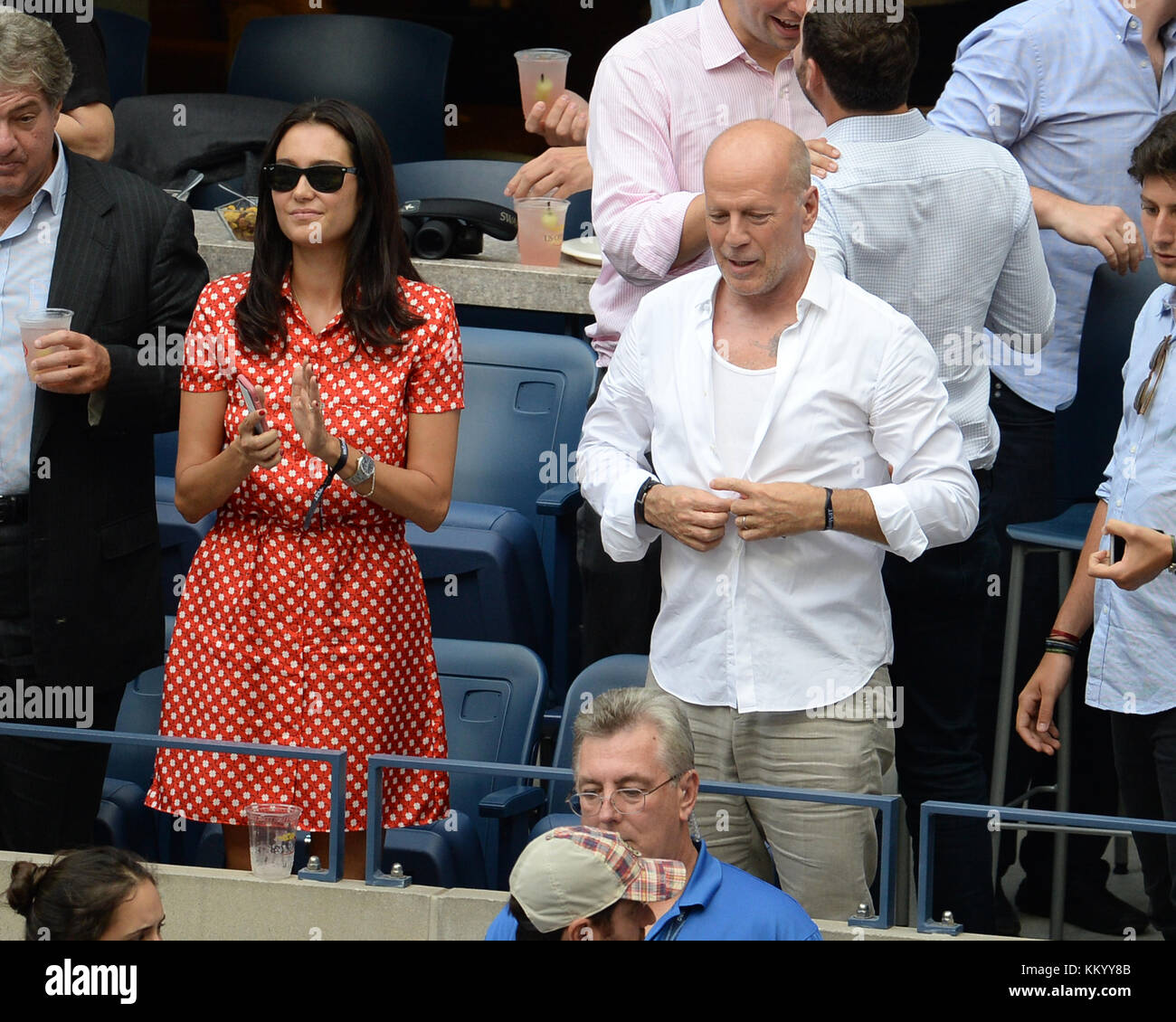 NEW YORK, NY - SEPTEMBER 09: Bruce Willis, Emma Heming on Day Twelve of ...