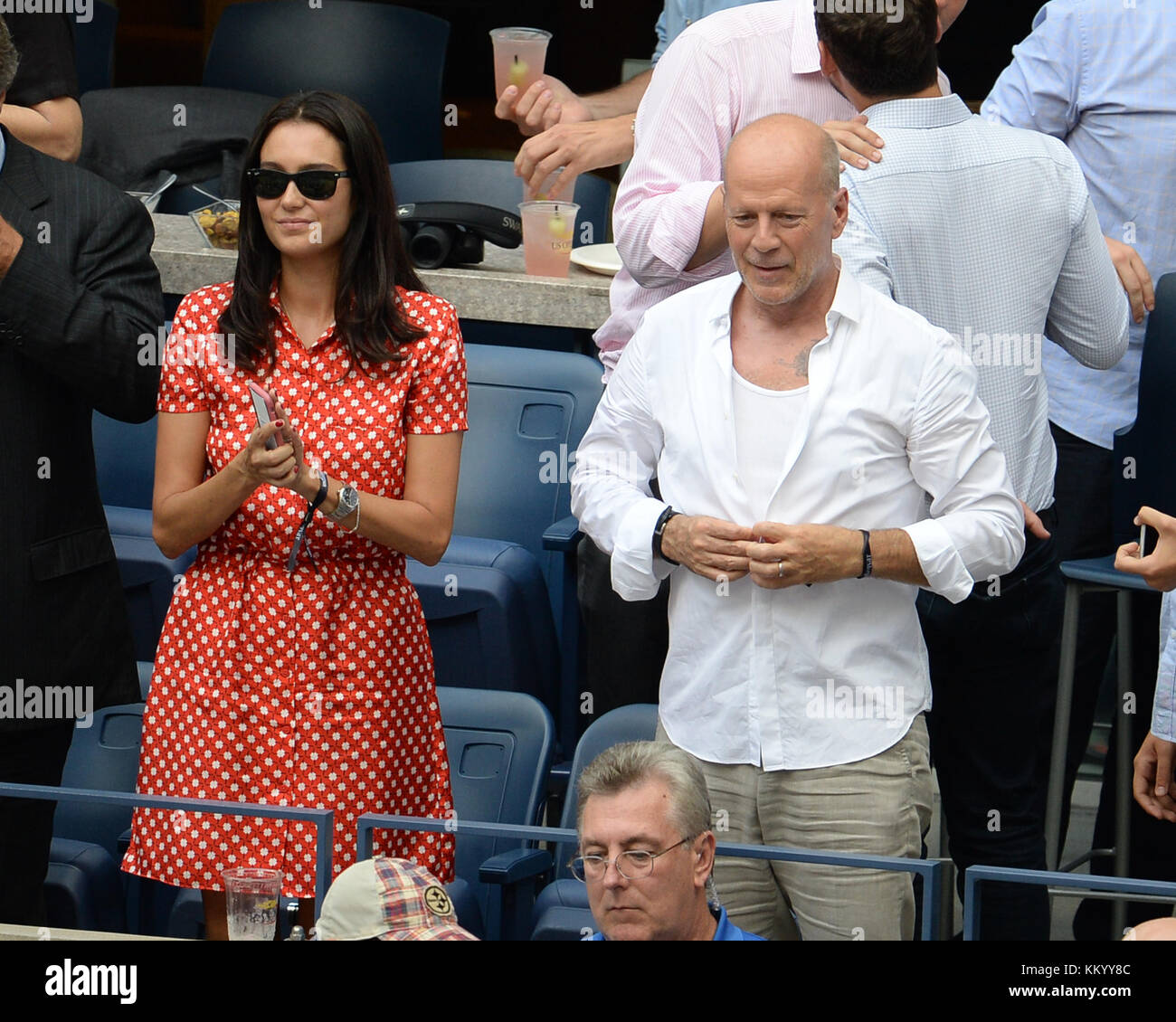 NEW YORK, NY - SEPTEMBER 09: Bruce Willis, Emma Heming on Day Twelve of ...