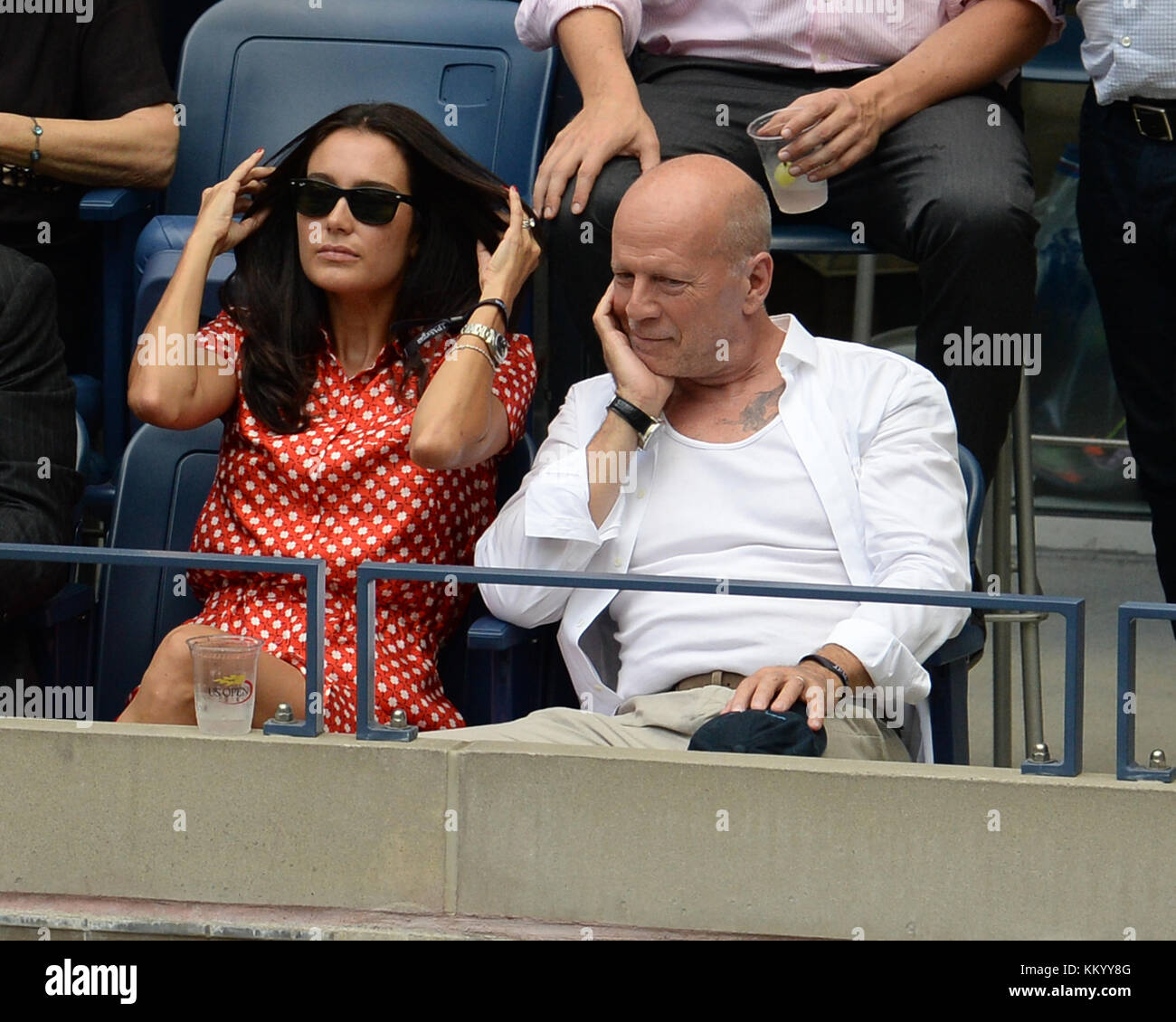 NEW YORK, NY - SEPTEMBER 09: Bruce Willis, Emma Heming on Day Twelve of ...