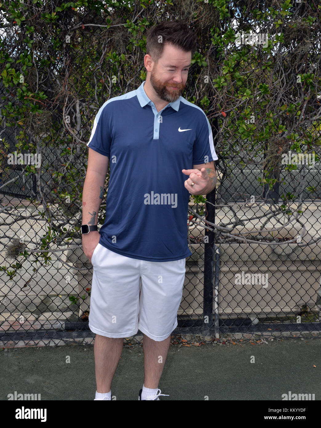 BOCA RATON, FL - NOVEMBER 18: David Cook playing Tennis at The Boca ...