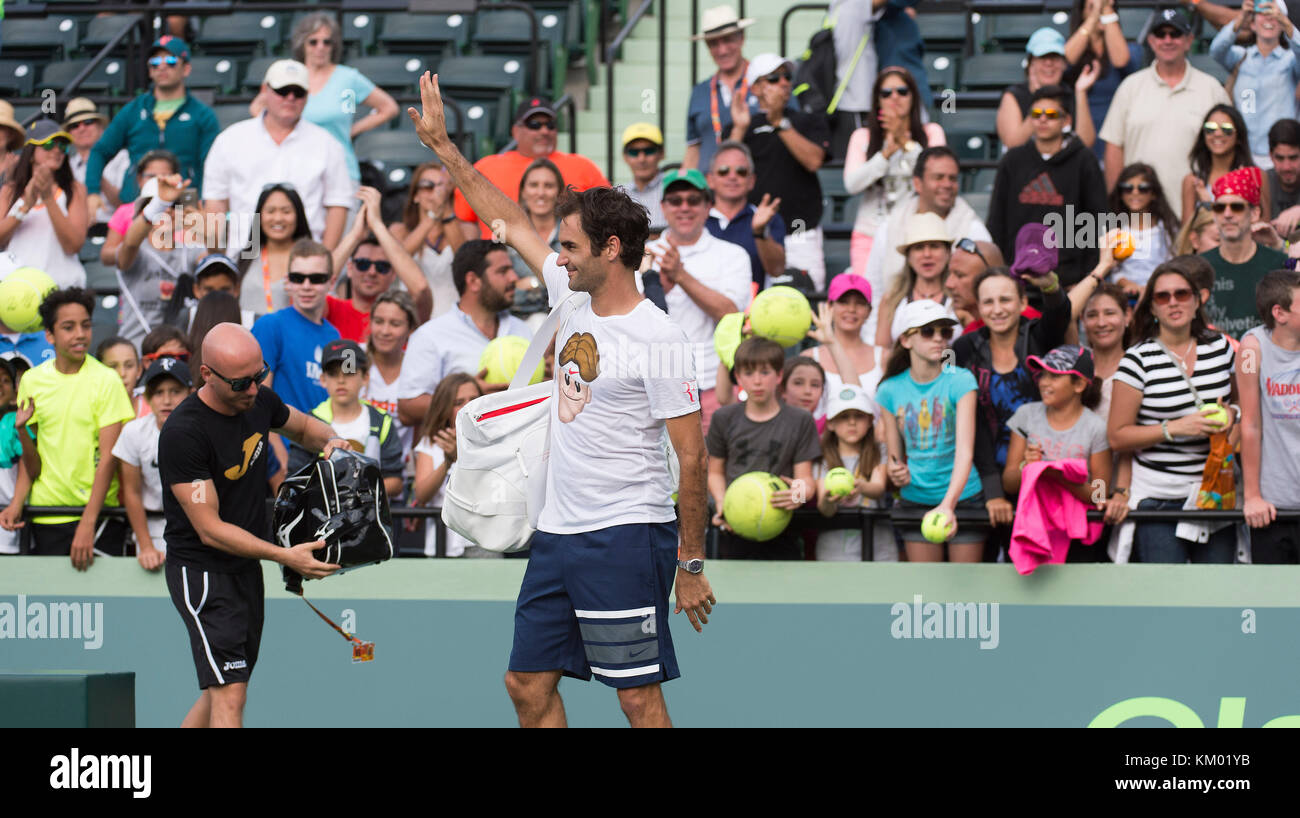 KEY BISCAYNE, FL - MARCH 22: Roger Federer during the Miami Open day 2 ...