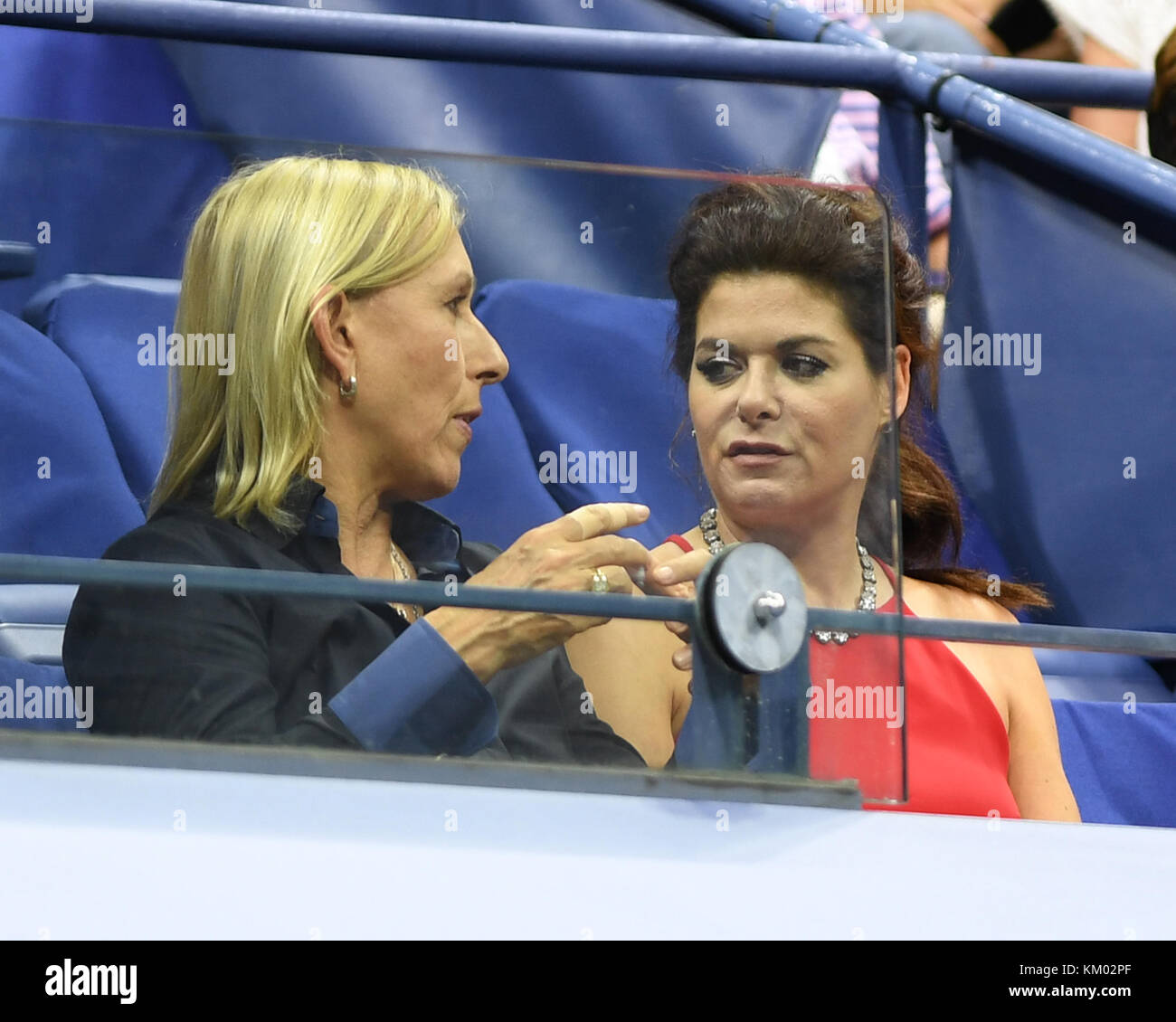 NEW YORK, NY - AUGUST 29: Martina Navratilova, Debra Messing during ...