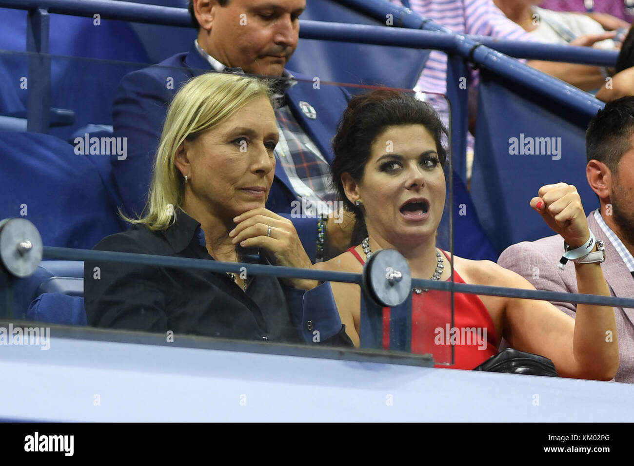 NEW YORK, NY - AUGUST 29: Martina Navratilova, Debra Messing during ...