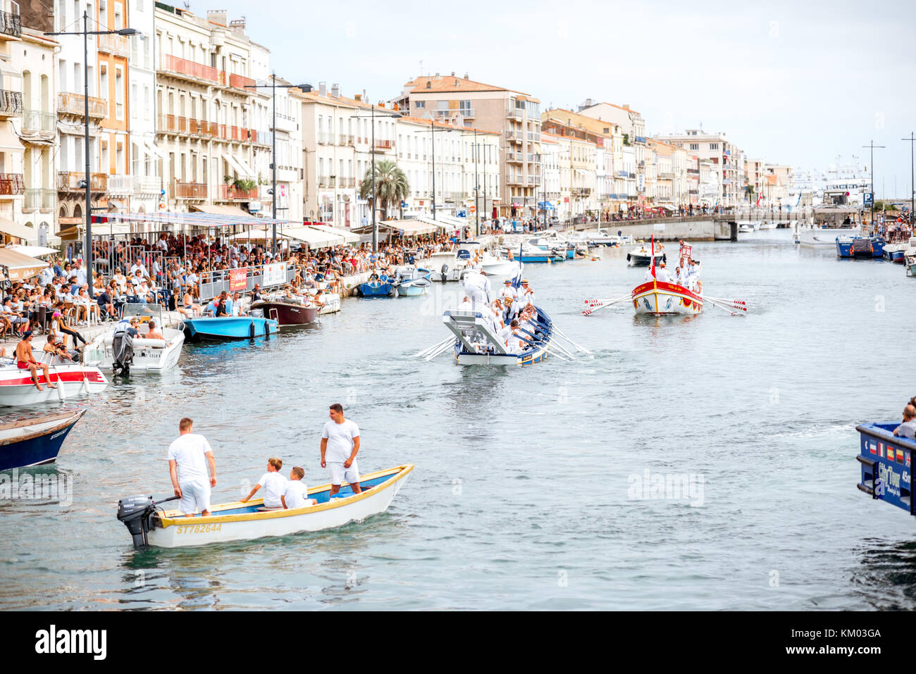Water jousting in Sete town Stock Photo - Alamy