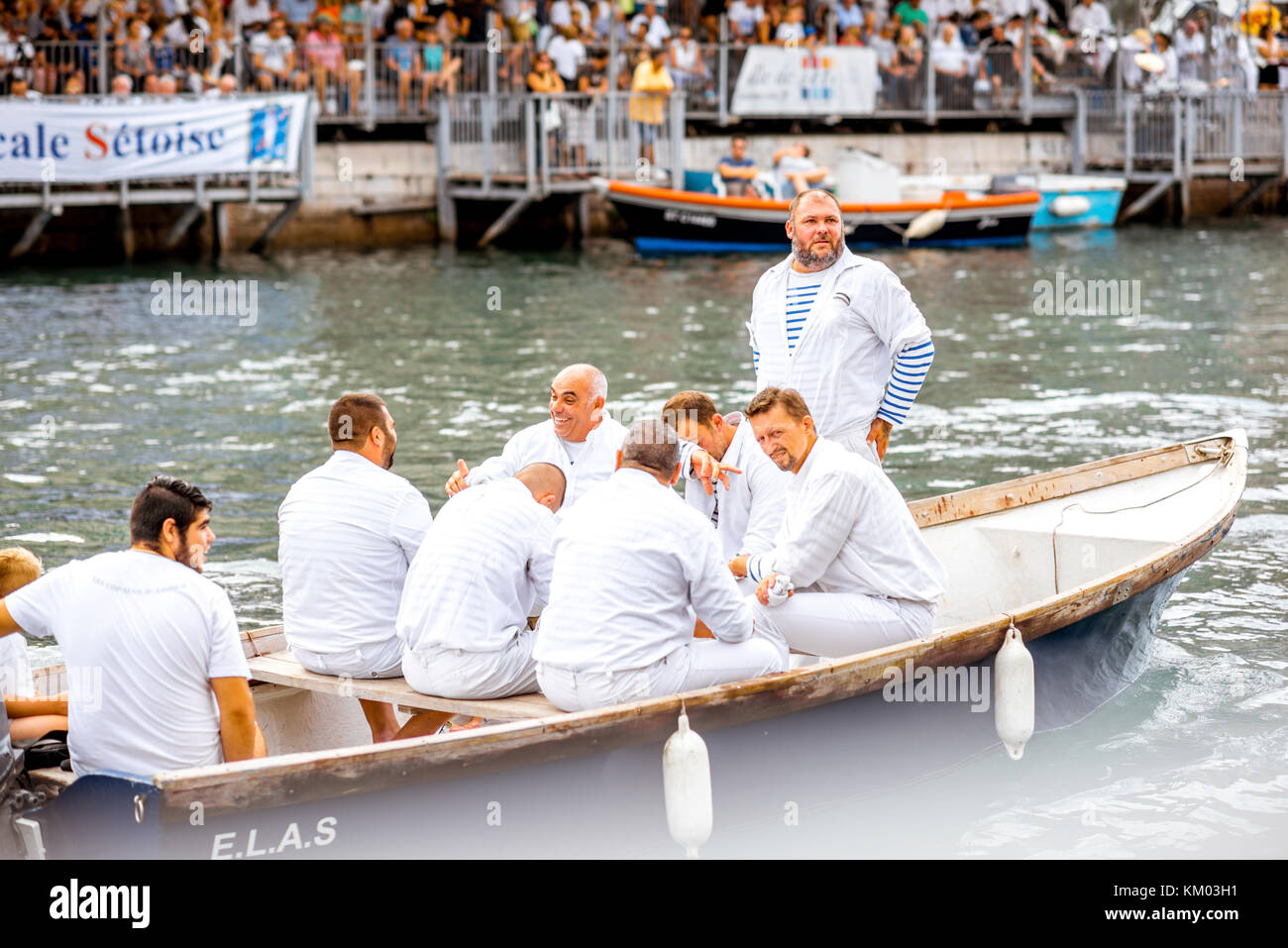 Water jousting in Sete town Stock Photo - Alamy