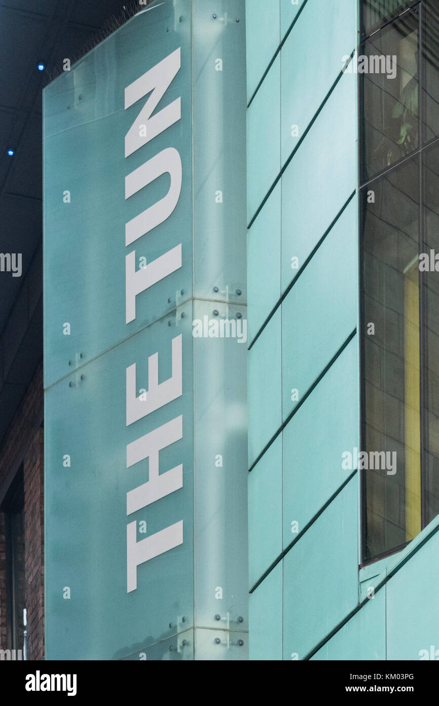 The Tun sign, Edinburgh, Scotland, UK Stock Photo - Alamy