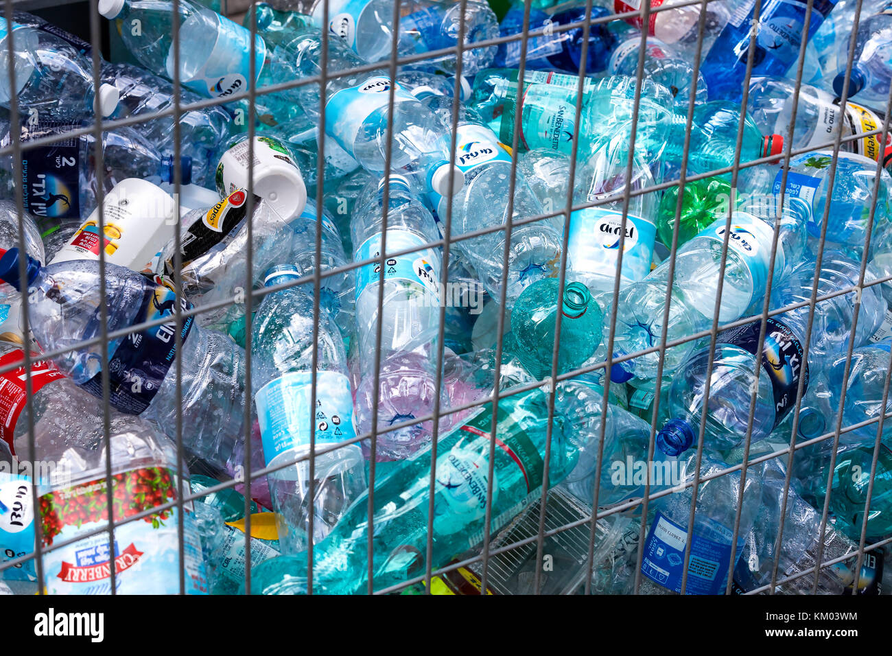 TEL AVIV , ISRAEL - 20 NOVEMBER 2017: Containers for the collection of ...