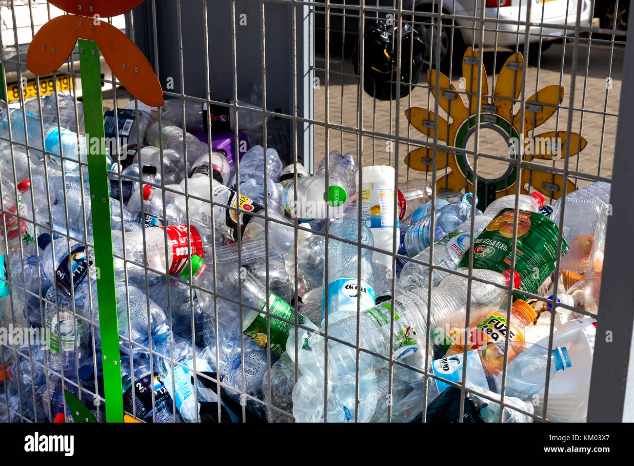 TEL AVIV , ISRAEL - 20 NOVEMBER 2017: Containers for the collection of ...