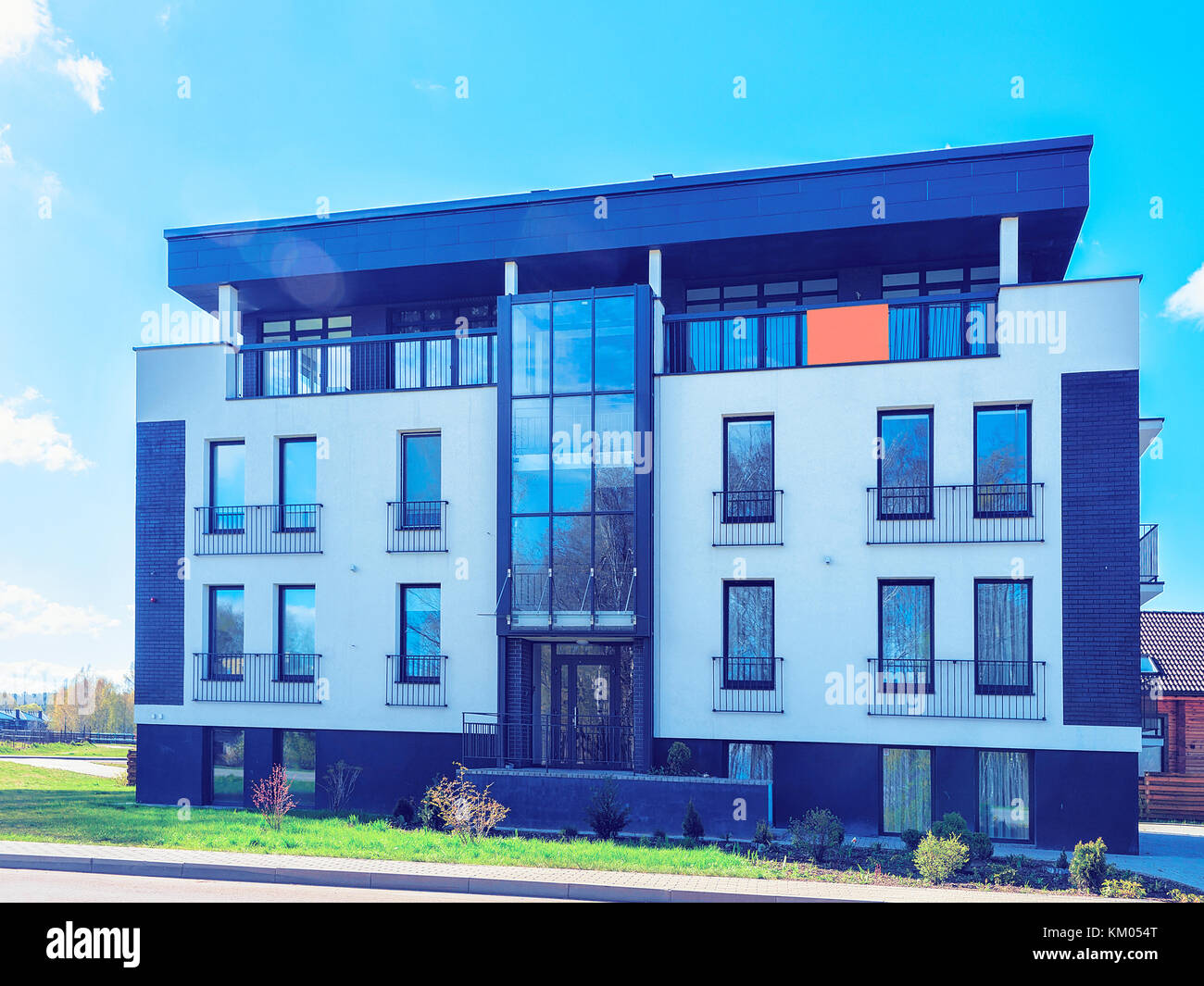 Contemporary european residential building Stock Photo - Alamy