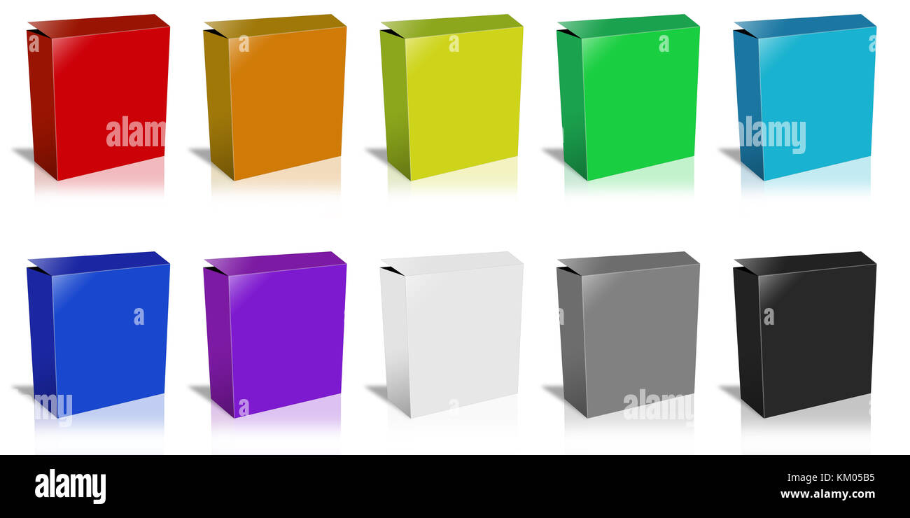 Software Package Box. It is three-dimensional box on white background ...