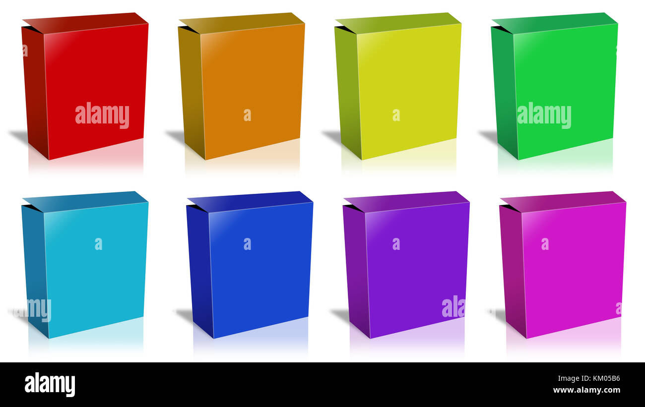 Software Package Box. It is three-dimensional box on white background ...