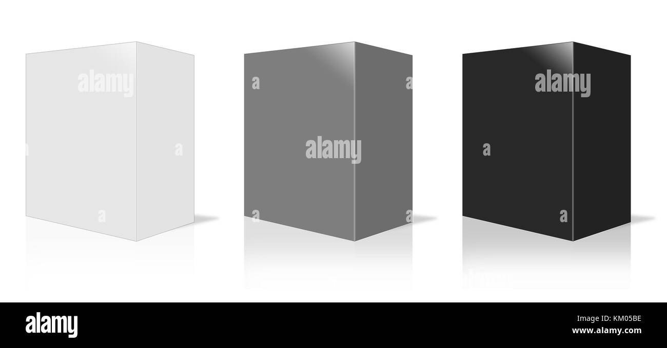 Software Package Box. It is three-dimensional box on white background ...