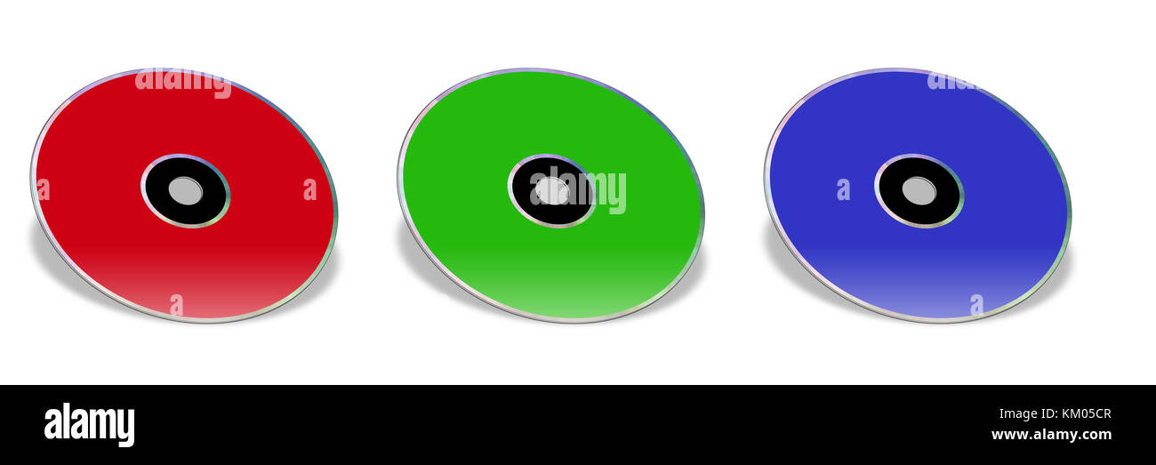 Colorful DVD's. Multimedia disks close-up. white background Stock Photo ...