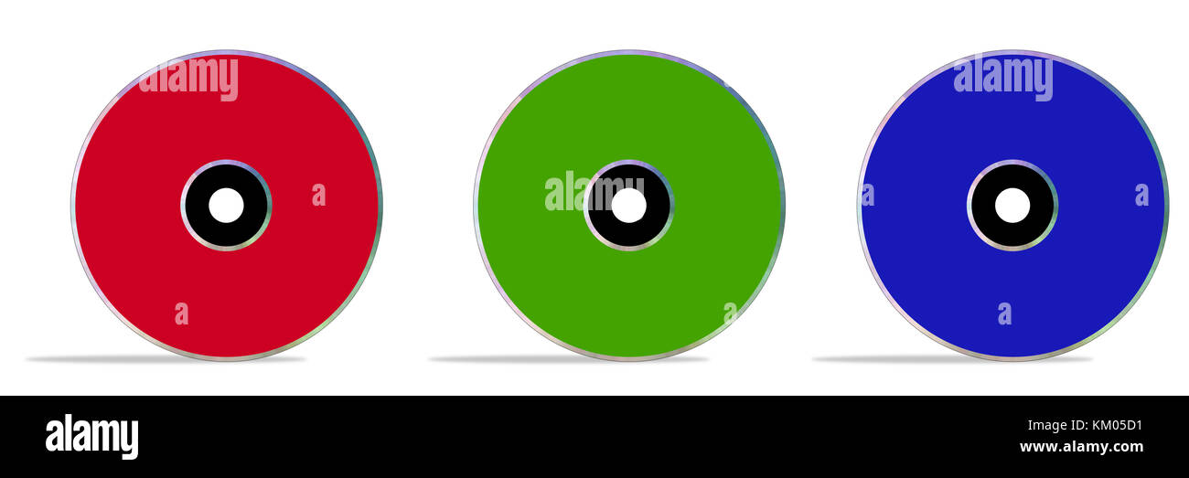 Colorful DVD's. Multimedia disks close-up. white background Stock Photo ...
