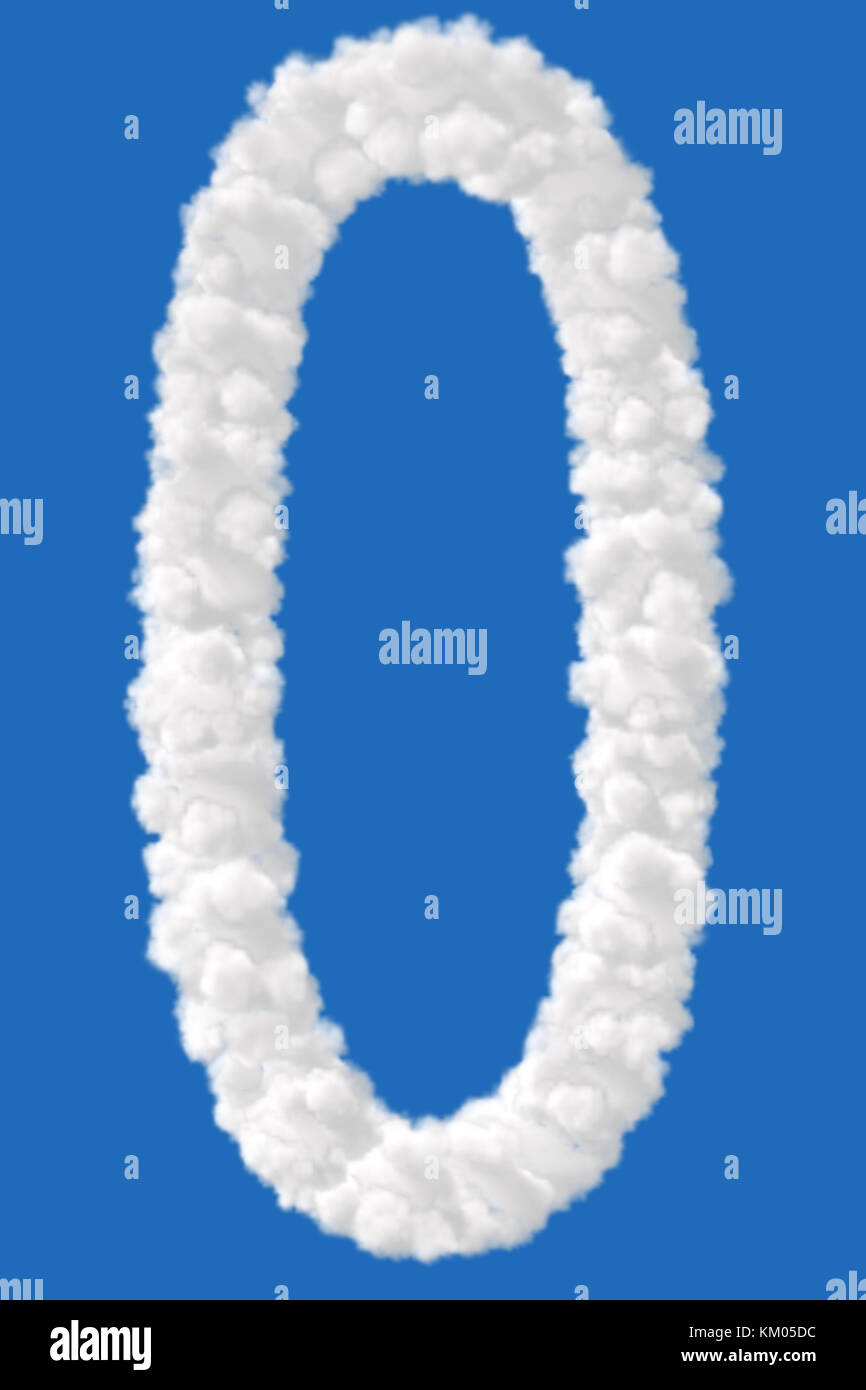 Clouds in shape of figure zero on sky Stock Photo - Alamy