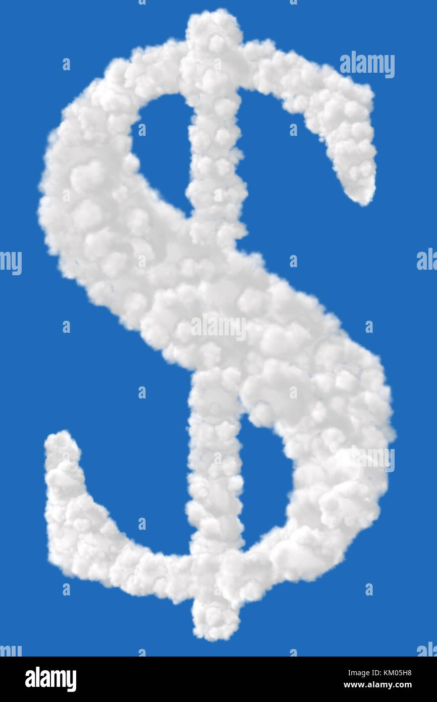 Clouds in the shape of Dollar sign Stock Photo - Alamy