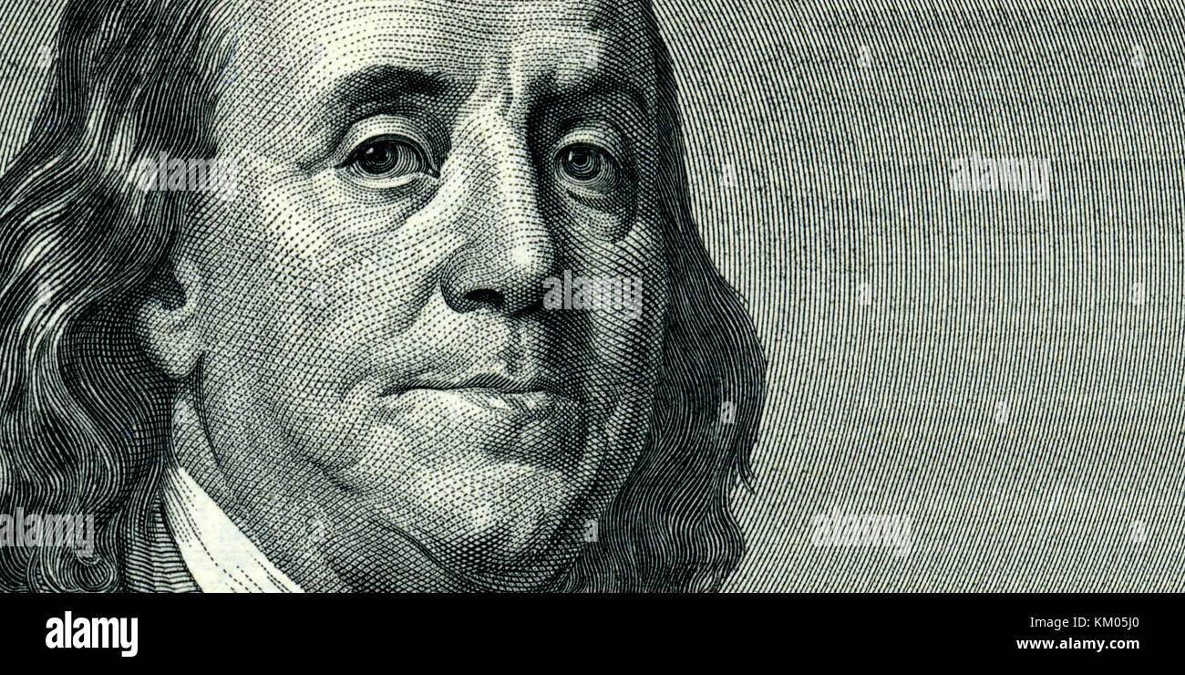 Portrait of U.S. statesman, inventor, and diplomat Benjamin Franklin as ...