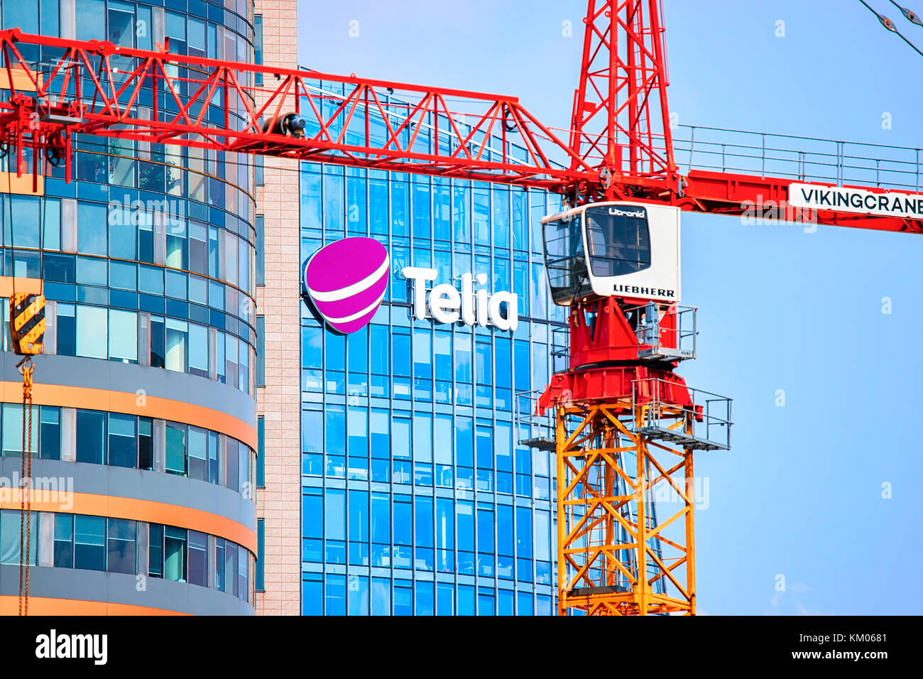 Vilnius, Lithuania - May 6, 2017: Development of modern office building ...