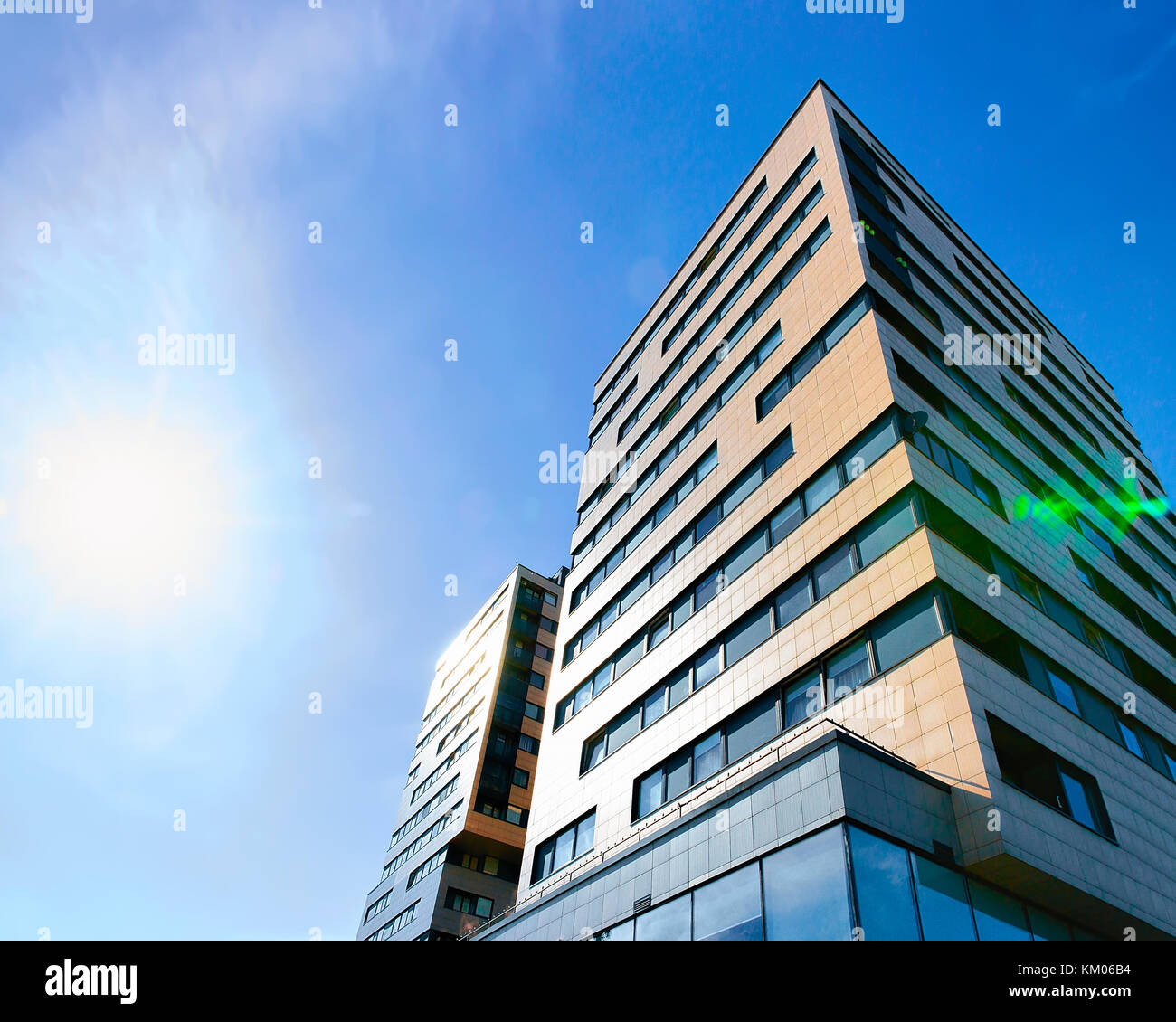 Vilnius, Lithuania - June 6, 2017: Residential skyscraper buildings at ...
