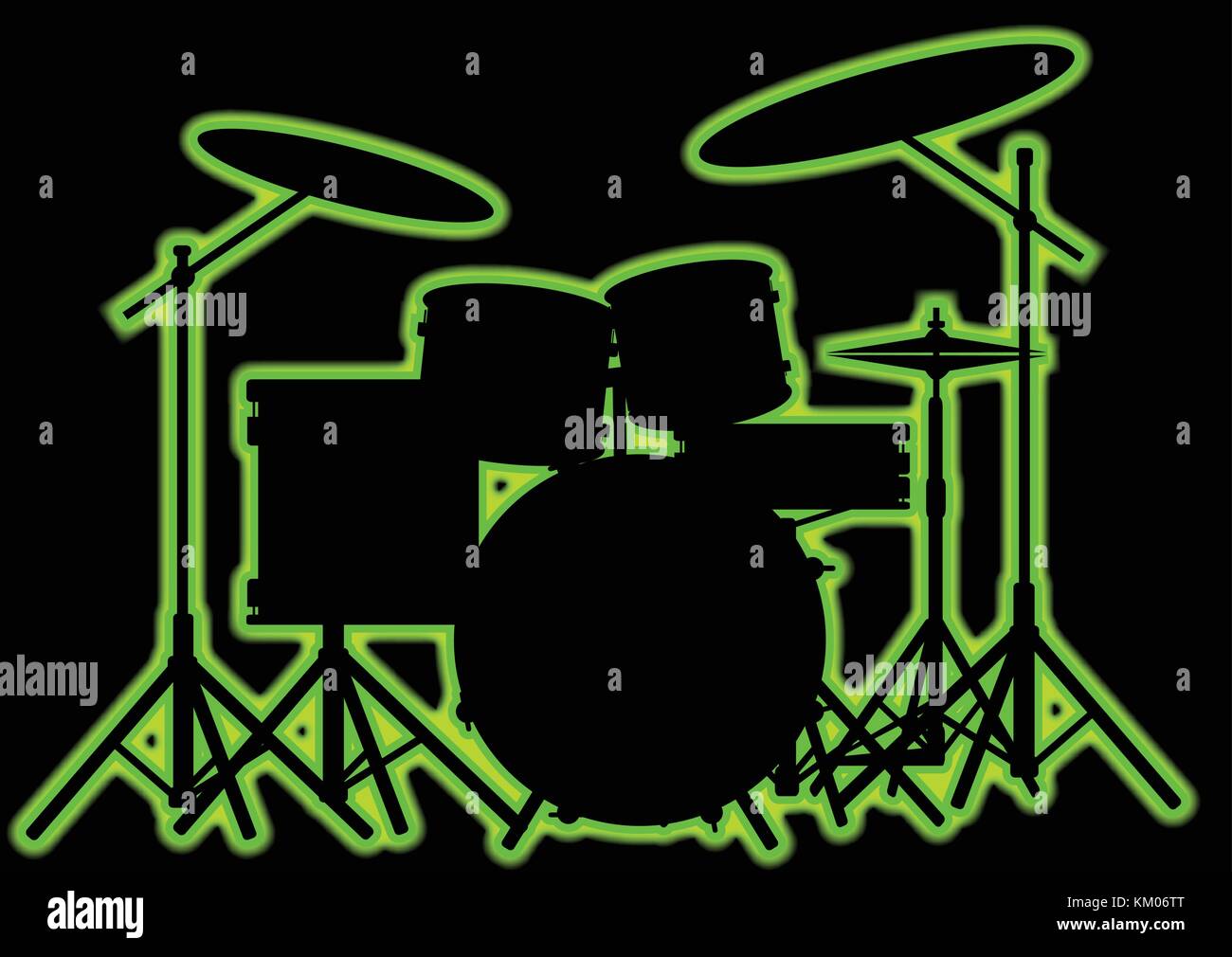 Silhouette rock bands drum hi-res stock photography and images - Alamy