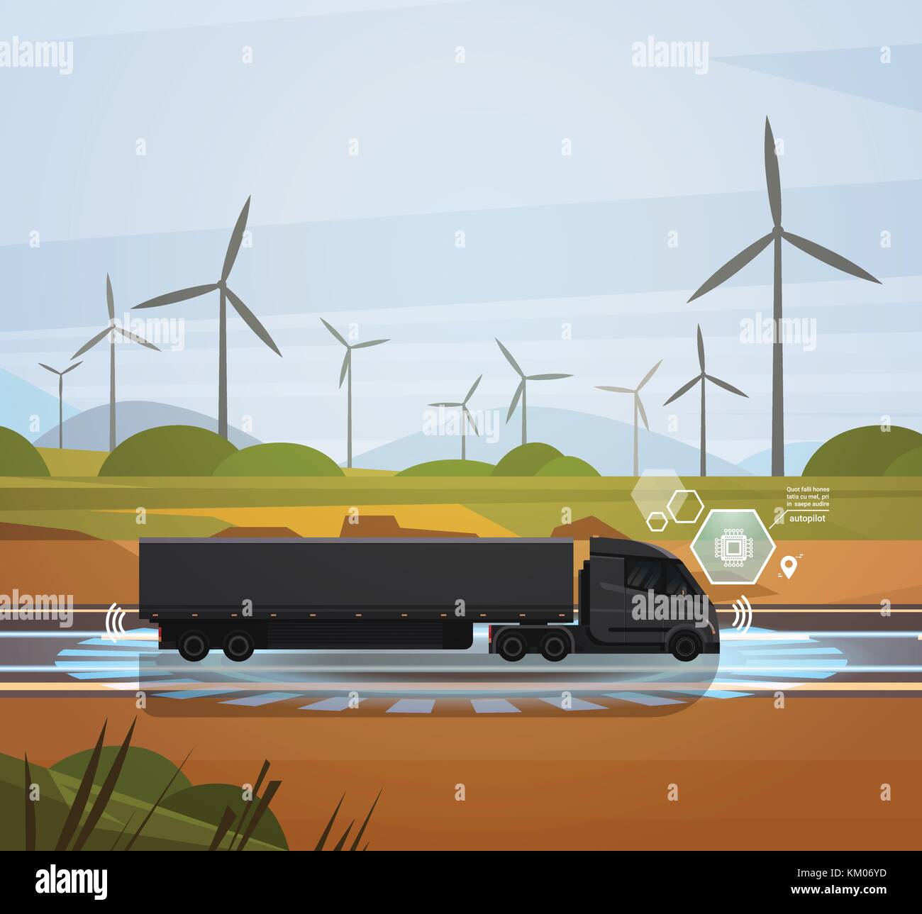 Car driving road side view field Stock Vector Images - Alamy